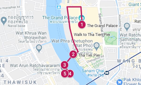 Wat Arun Map